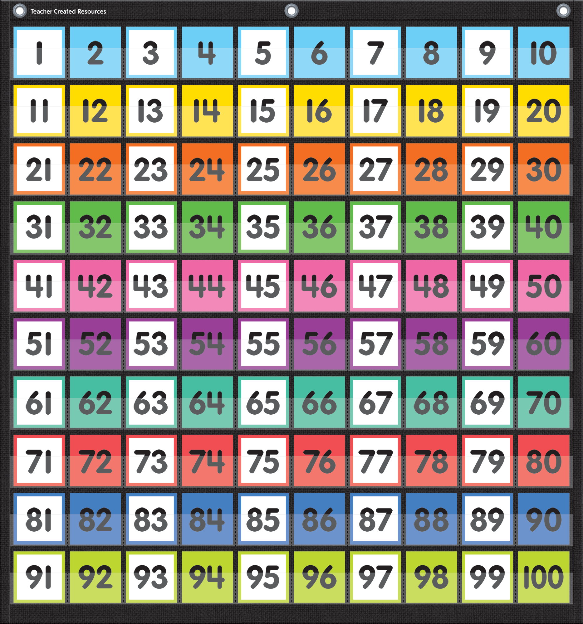 Colorful Hundreds Pocket Chart – School Crossing & Toy Station