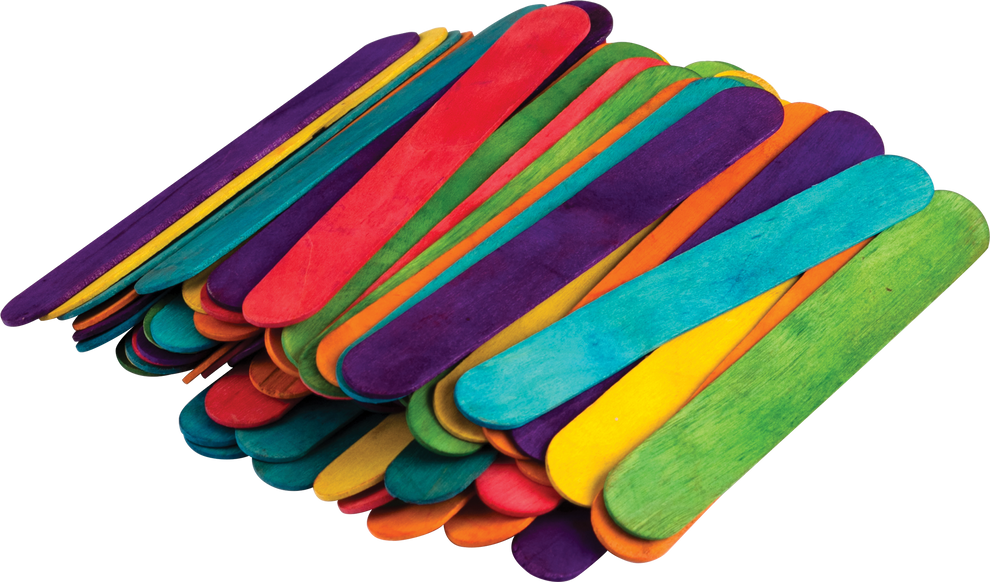STEM Basics: Multicolor Jumbo Craft Sticks - 200 Count – School ...