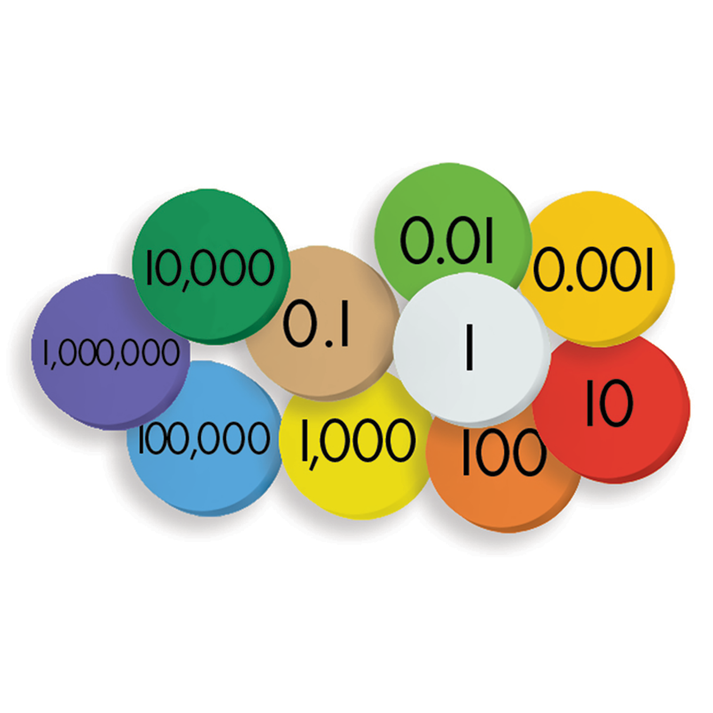 Sensational Math™ Place Value Discs: 10-Value Decimals to Whole Number ...