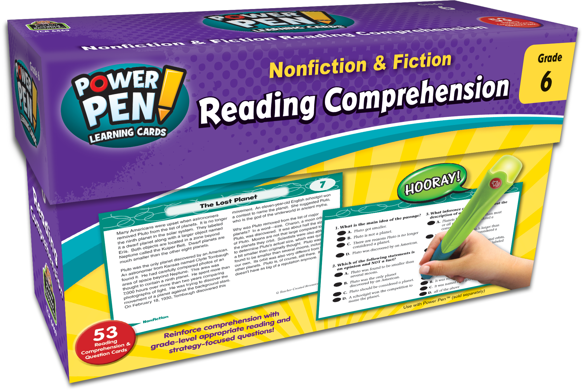 Power Pen® Learning Cards: Nonfiction & Fiction Reading Comprehension ...