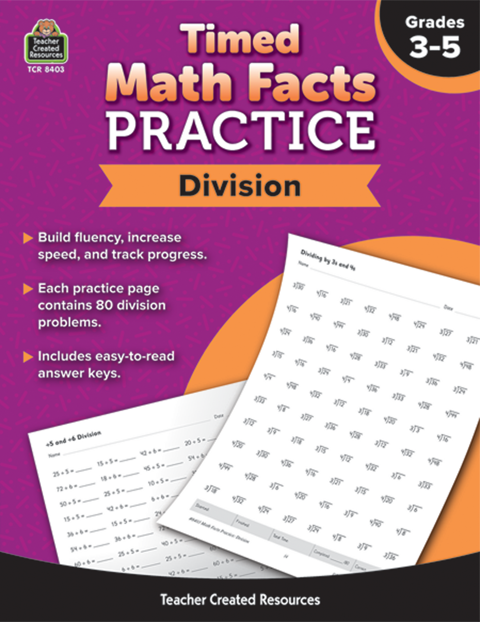 Timed Math Facts Practice: Division – School Crossing & Toy Station