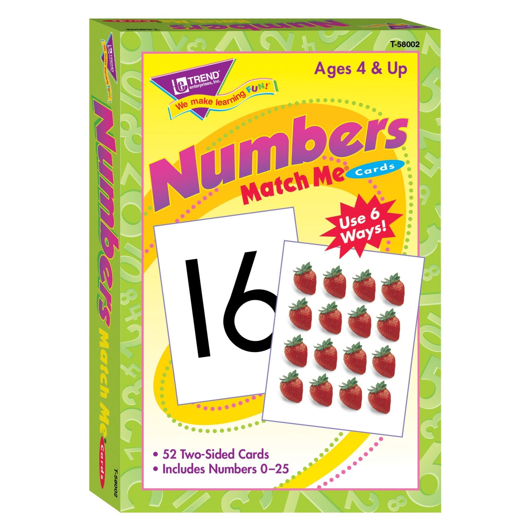 Trend Numbers Match Me Cards - School Crossing & Toy Station
